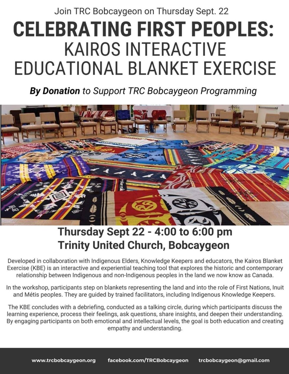 Blanket Exercise - Truth and Reconciliation Community Bobcaygeon